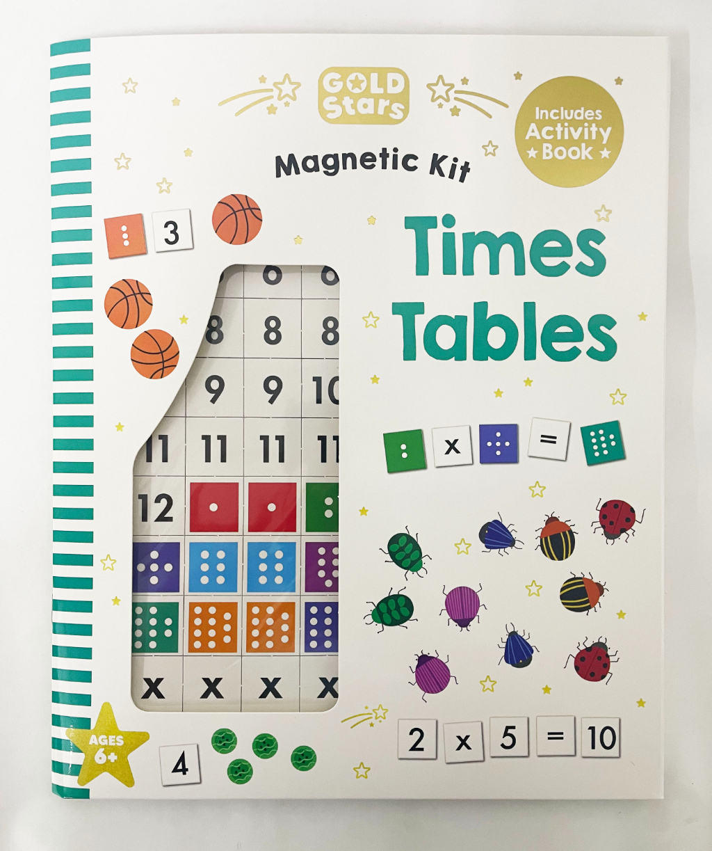 Gold Stars Learn Times Tables Educational Activity Book Kit for Kids ...