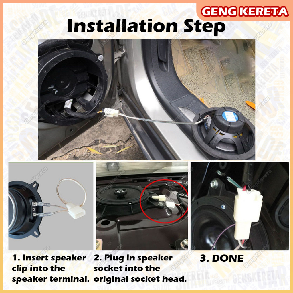 2 pcs Plug and Play Car Kereta Speaker Socket For Toyota / Nissan ...