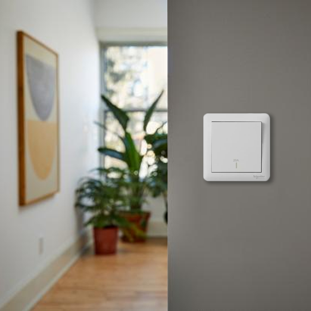 Schneider Affle Plus Series White switches & Sockets Plug Suis Lampu ...