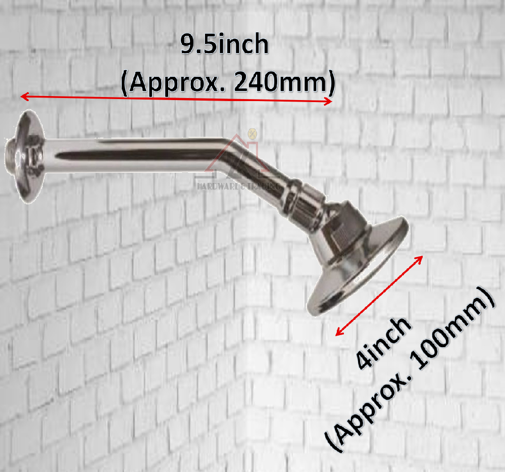 Techplas Wall Mounted Bathroom Chrome Shower Head Shower Rose 4 ...