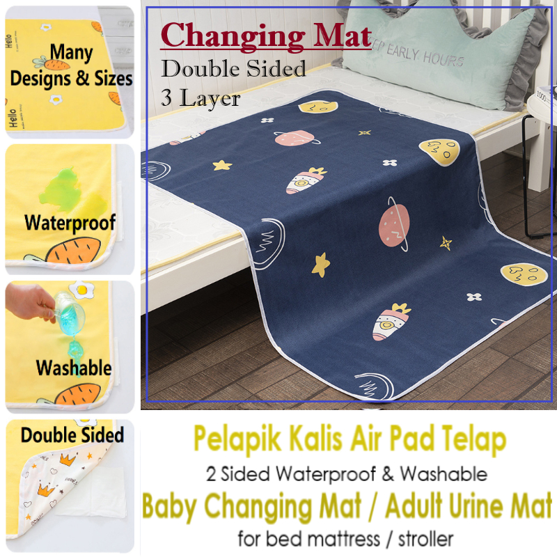 Pelapik Kalis Air Pad Telap Changing Mat Waterproof Mattress Protector ...