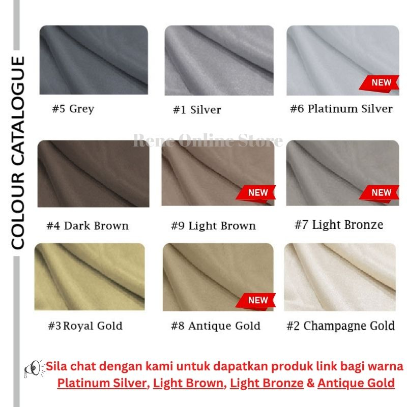 RENEOS 99% Blackout Curtain 270cm Height Langsir 270cm Labuh Langsir ...