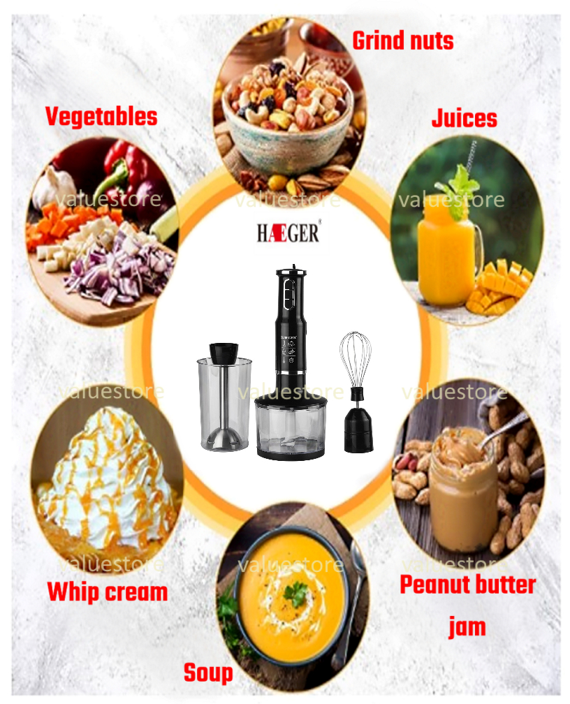 Hand Blender 4in1 Haeger Set Multifunction Handblender | Shopee Malaysia