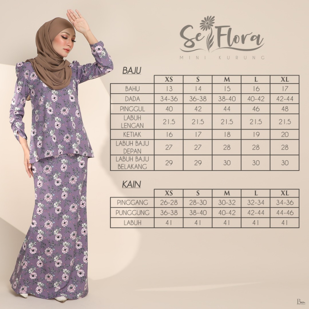 Bymadeeha Seflora Mini Kurung | Shopee Malaysia