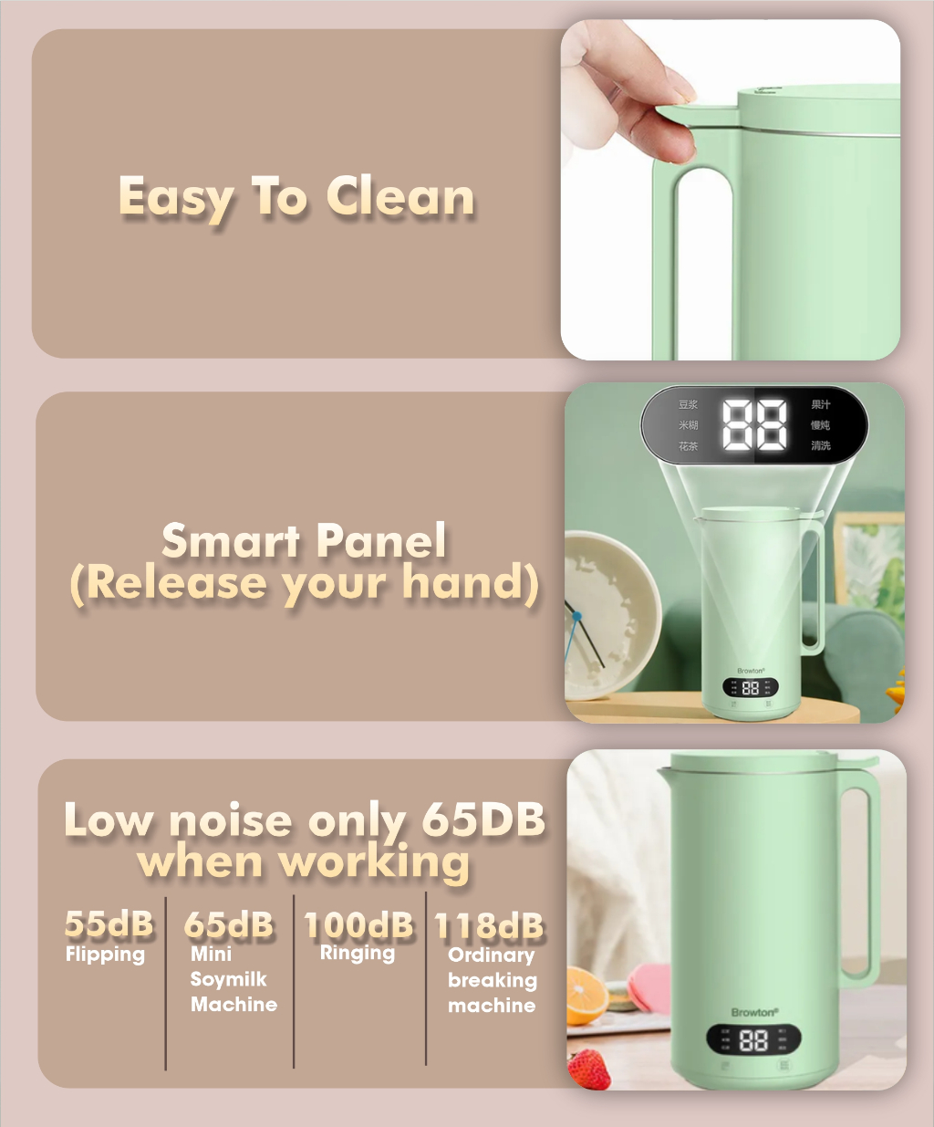 [Clearance][FREE ADAPTOR] 6 In 1 Mini Soya Bean Machine Mesin Soya Milk ...