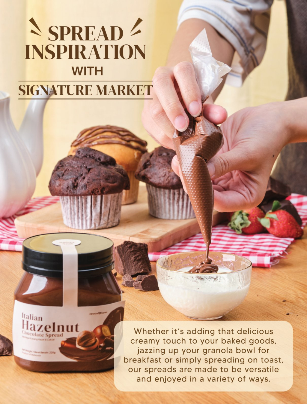 Signature Market Italian Hazelnut Chocolate Spread (220g) | Shopee Malaysia