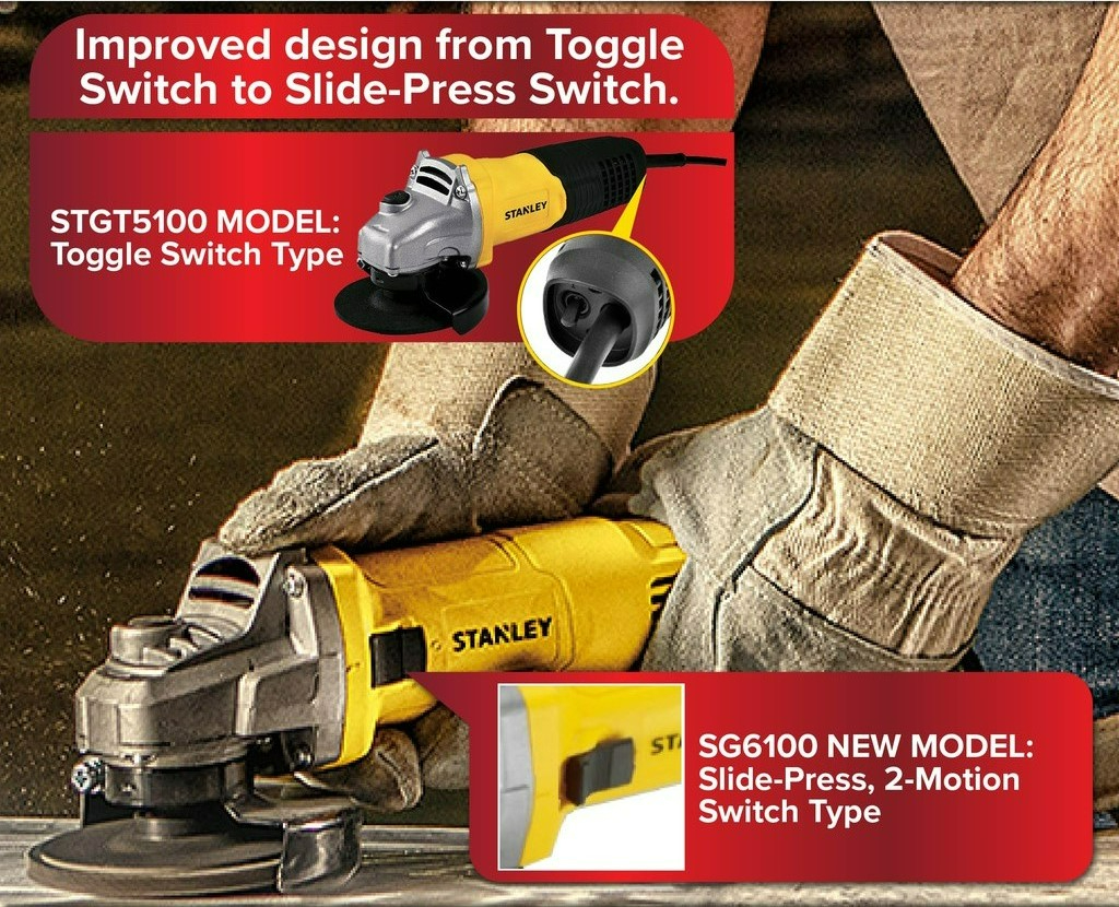Stanley 620W 4" Small Angle Grinder SG6100 Grender Grander 磨机 | Shopee ...