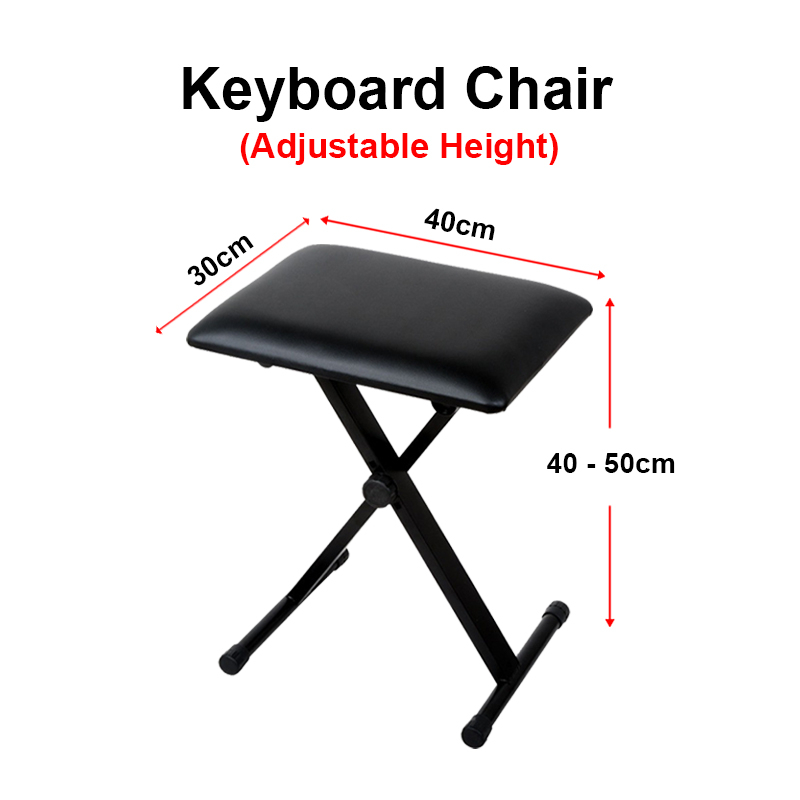 Keyboard Piano Stand Chair (SINGLE X / DOUBLE X) 54 61 73 88 Keys ...