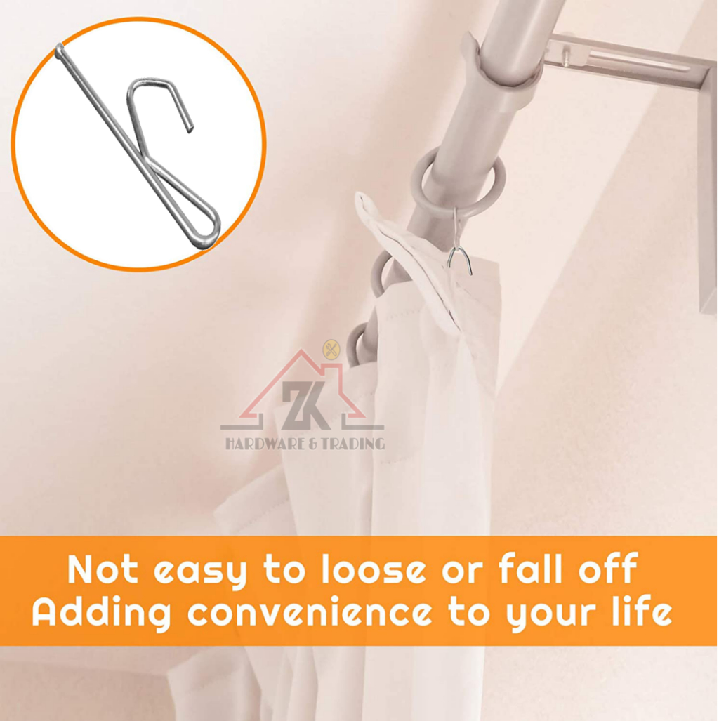[10Pcs] Curtain Hook Curtain Deep End Hook | Cakuk Langsir Cangkuk ...