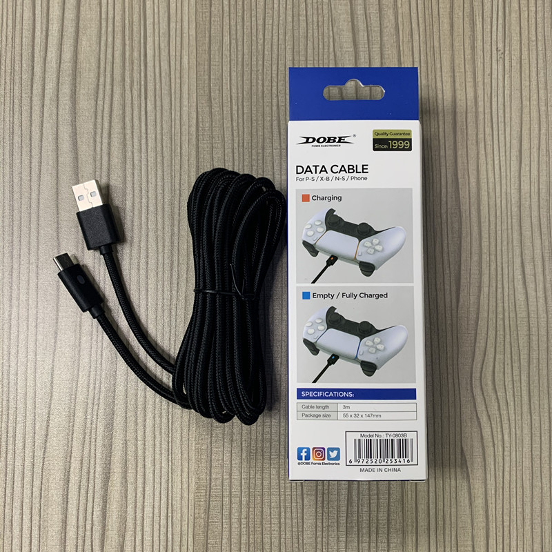 3m Charging Cable for PS5/PS5 Slim/Xbox Series S X/Switch/NS Pro ...