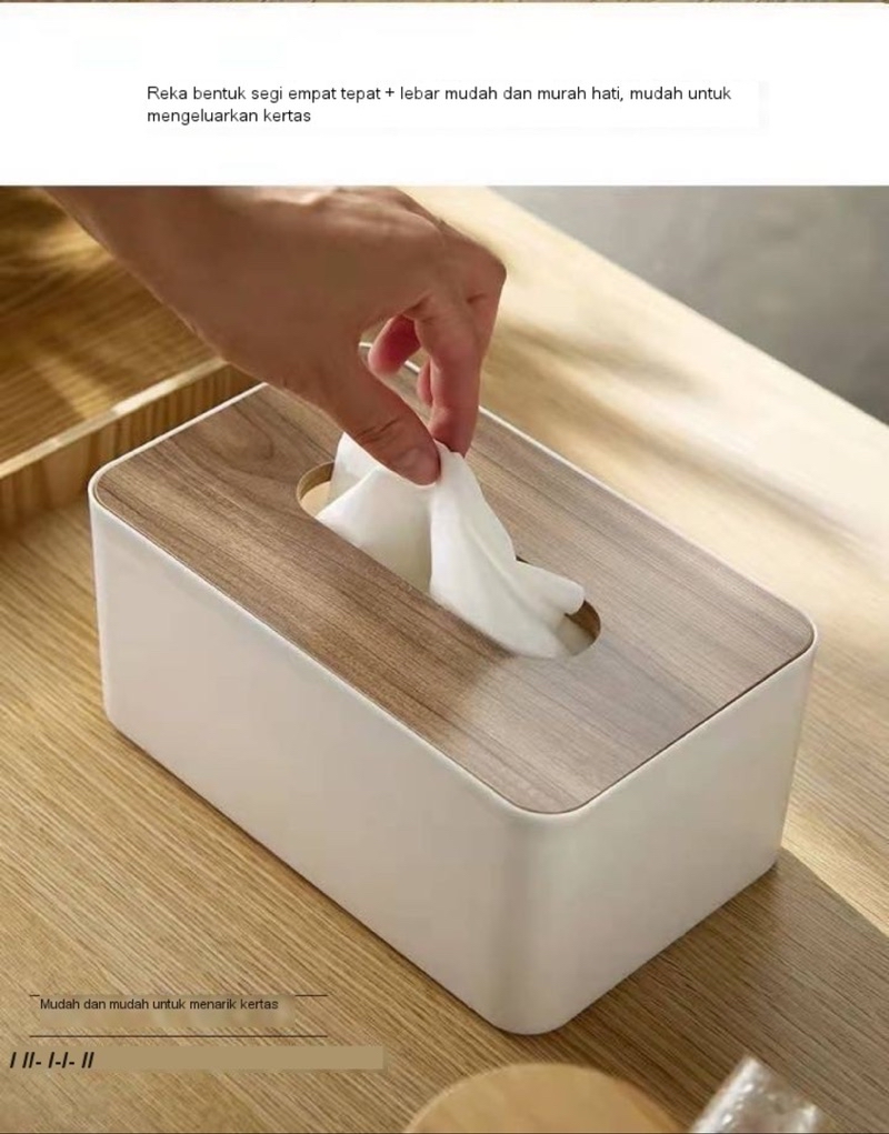 Mine Home Wooden Tissue Holder Box Storage Tissue box Bekas Tisu kotak ...