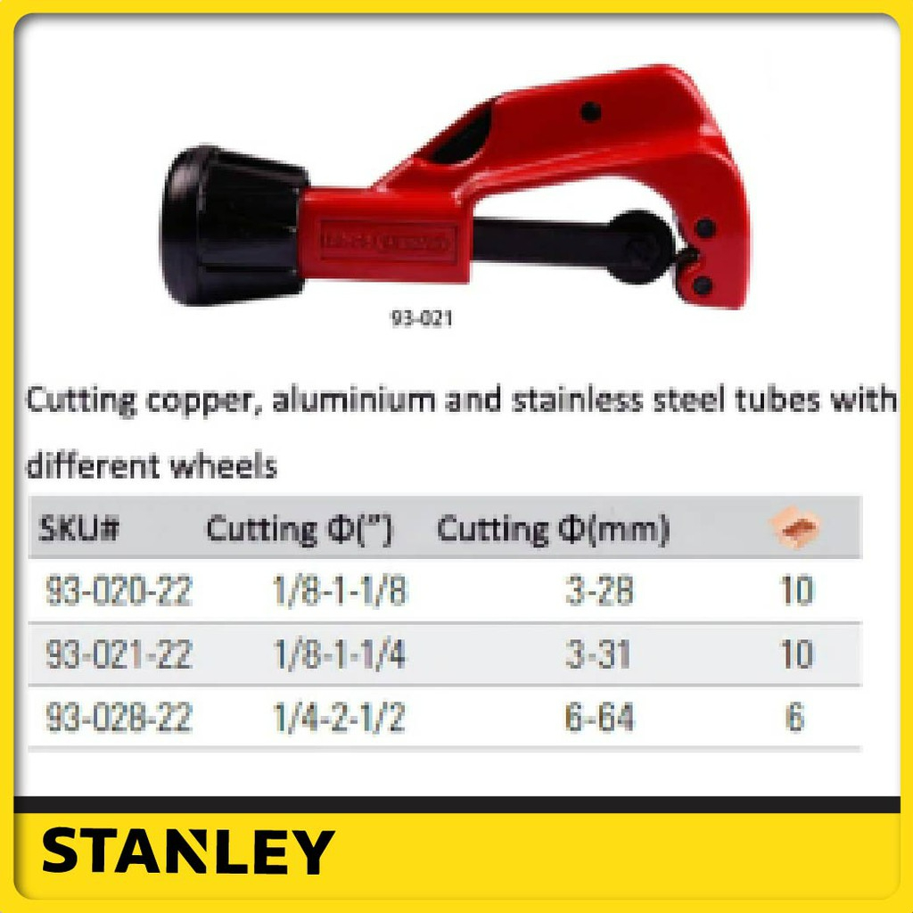 Stanley Tubing Cutter 3-30mm Stainless Steel Tube Cutter Copper Pipe ...