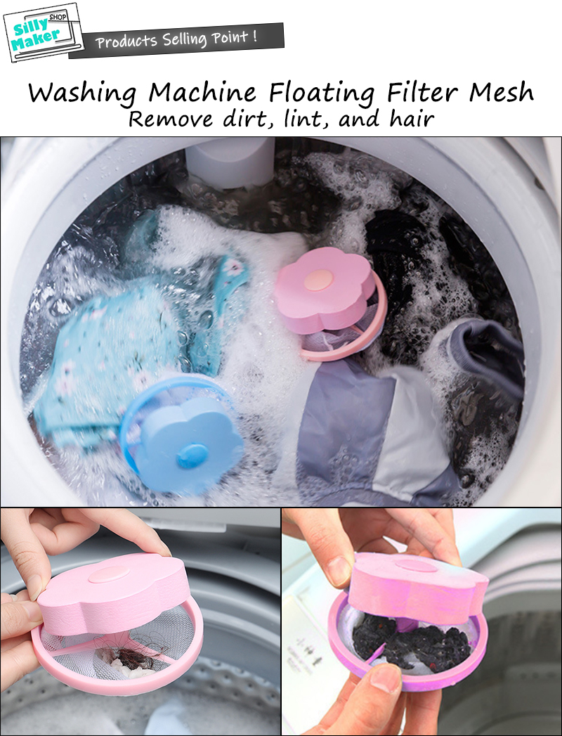 Washing Machine Floating Filter Mesh Hair Remover Lint Remover Dirt ...