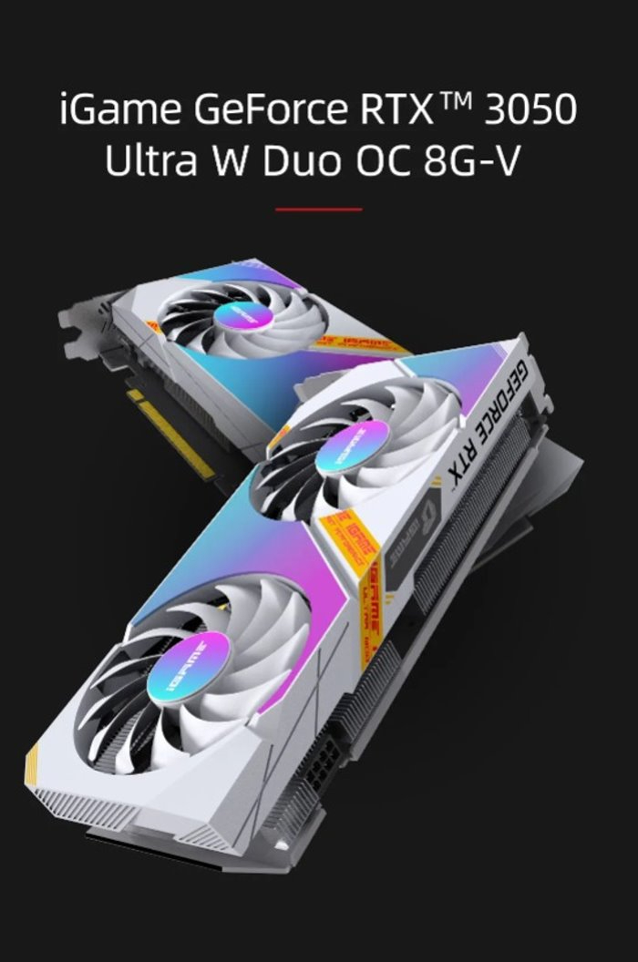 Colorful RTX 3050 IGAME ULTRA W DUO OC 8G-V 8GB GDDR6 Nvidia GeForce ...