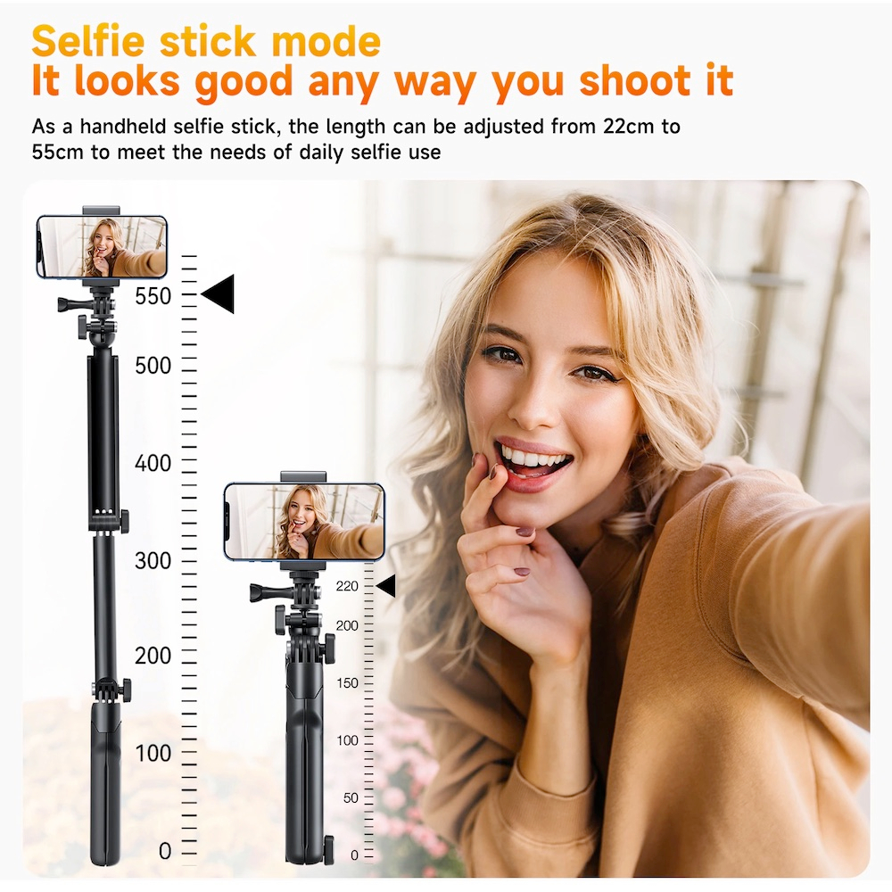 TELESIN 3-Way Arm Hand Grip Tripod Selfie Stick for GoPro HERO ...