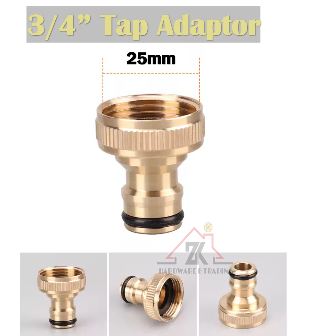Brass Garden Water Hose fitting Washing Machine Tap adaptor Penyambung ...