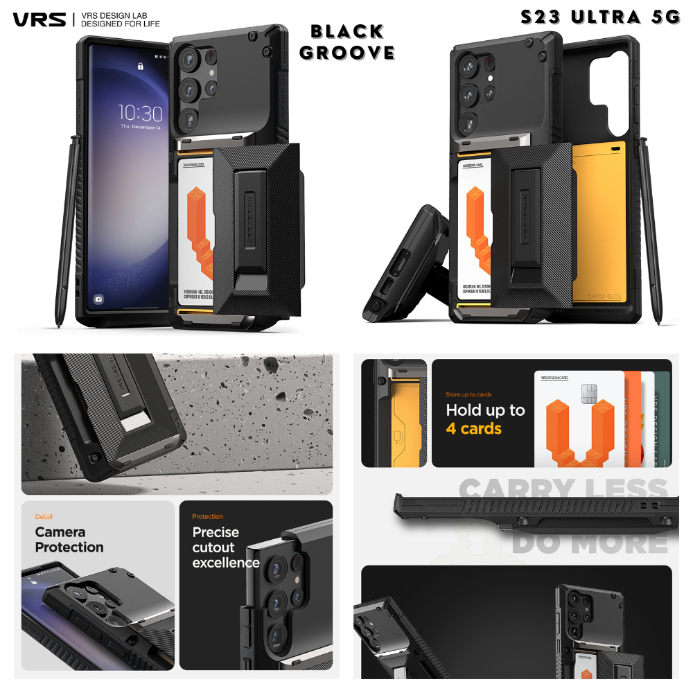 VRS DAMDA GLIDE HYBRID Samsung Galaxy S23 S22 S21 FE Note 20 10 Ultra Plus Stand Card Wallet ...