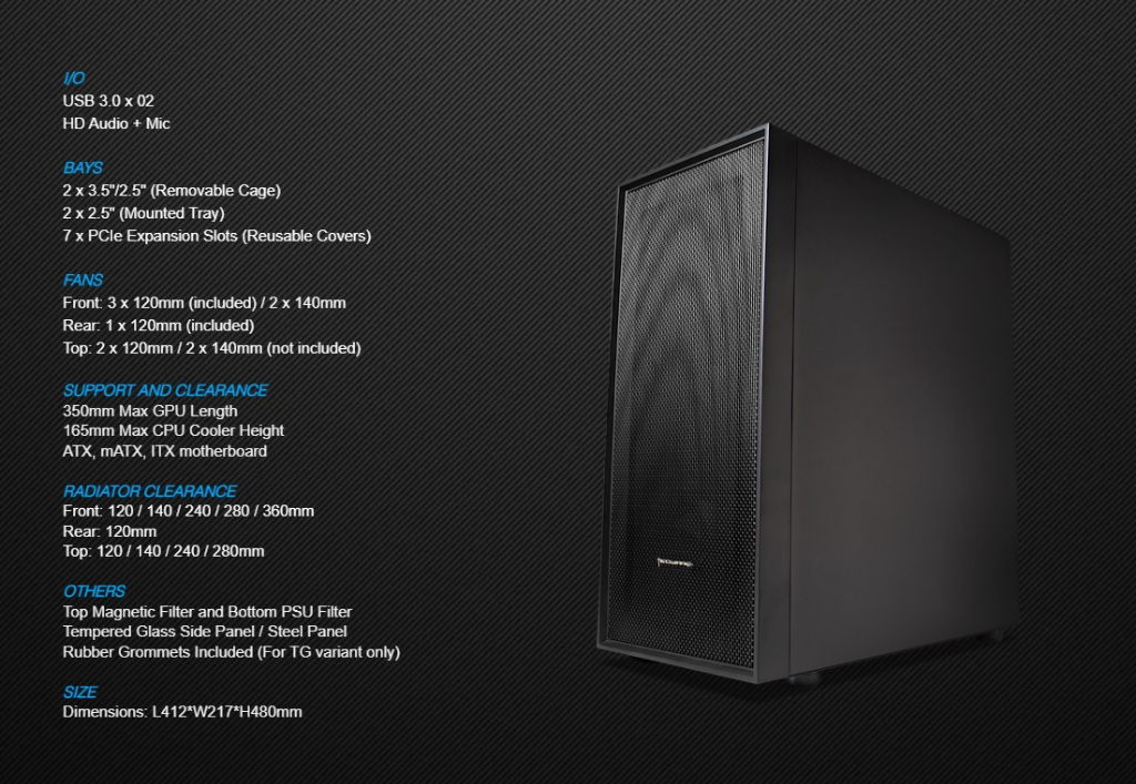 Tecware NEXUS AIR ATX, AIR M (ARGB) / AIR M2 TG M-ATX Case Chasis ...