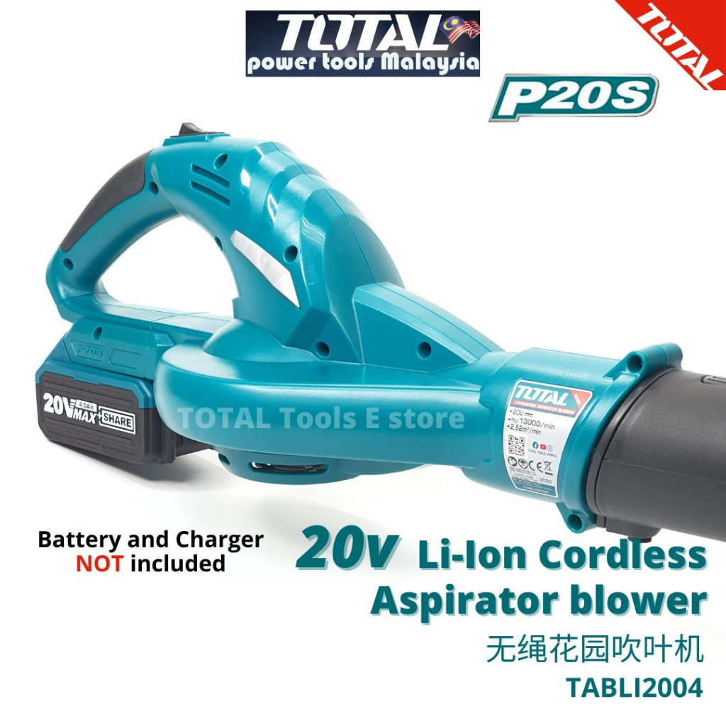 TOTAL P20s 20v Series Li-ion Cordless leaf blower , Dust blower, Garden ...