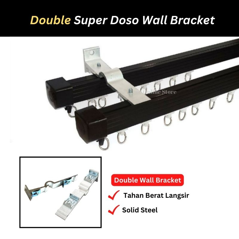 Rail Langsir Aluminium Tebal & Berkualiti ! Besi Langsir / Rel Langsir ...