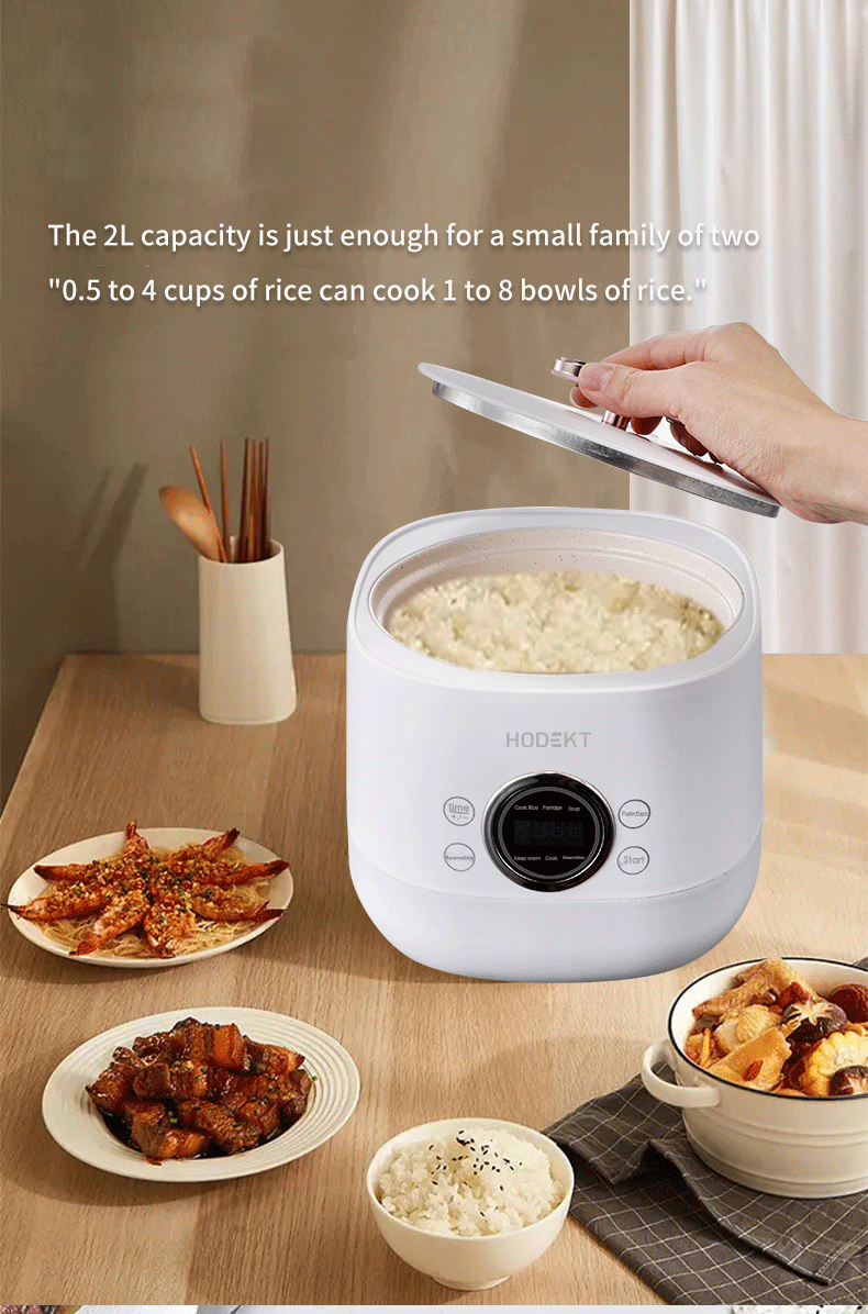 HODEKT Multi Cooker Periuk Nasi Elektrik Mini Rice Cooker Smart 2L Non ...