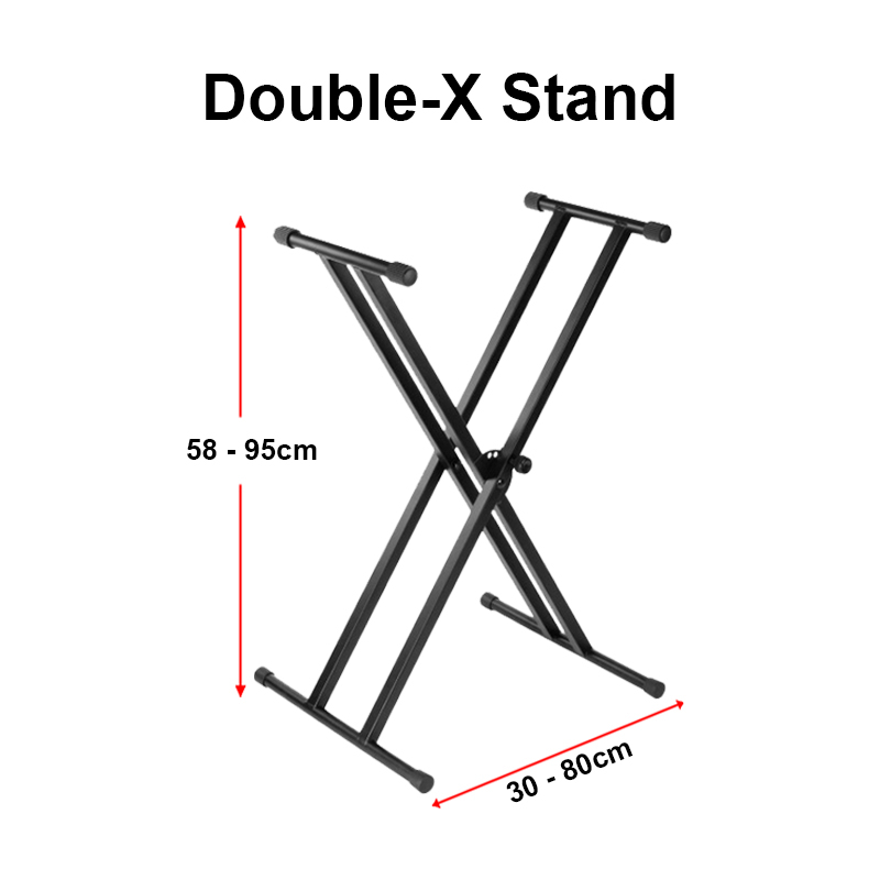 Keyboard Piano Stand Chair (SINGLE X / DOUBLE X) 54 61 73 88 Keys ...