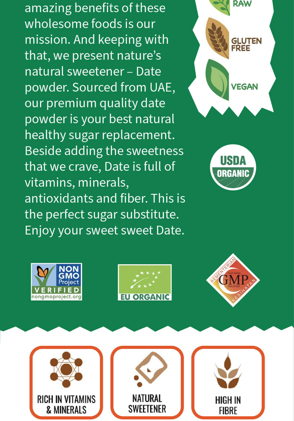 Organicule Date Sugar Powder [250g] Natural Sugar | Antioxidants ...