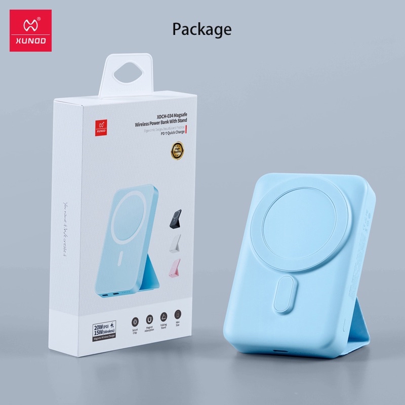 XUNDD Magnetic Wireless Power Bank With Stand (10000mAh) XDCH-034 ...