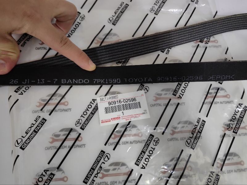 Original Toyota Estima 2.4 ACR50 (2AZ-FE Engine) & RAV4 ACA2# Fan Belt ...