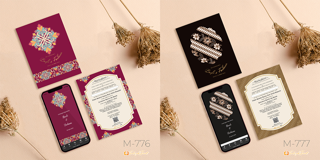 Kad Kahwin Design songket | Wedding Card + Digital Card New Design ...