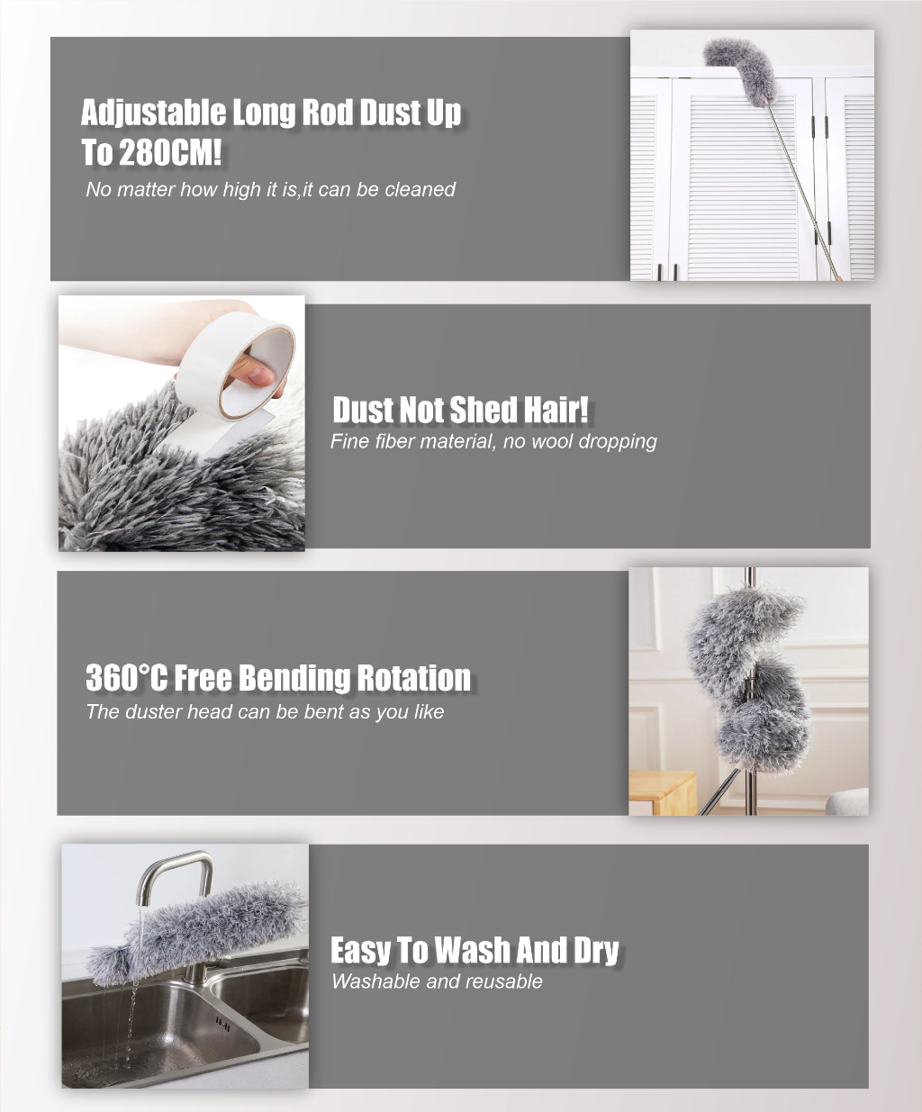 [Clearance] Extra Long Microfiber Duster (280cm) with Extendable ...