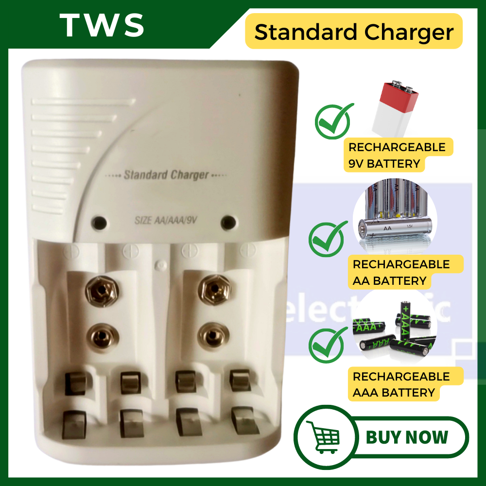 TWS Fast Led AA AAA Ni-MH Ni-Cd Rechargeable battery Charger|Standard ...