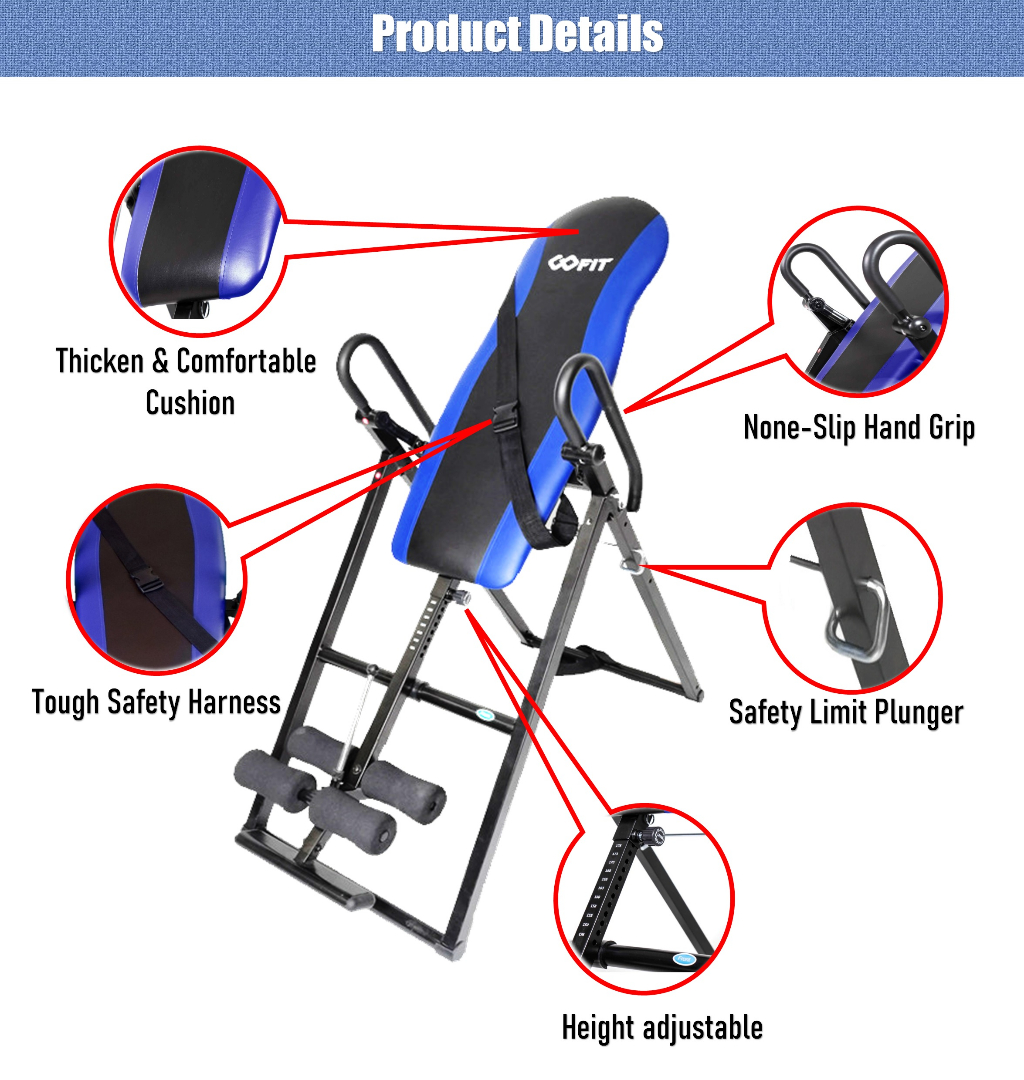 Foldable Adjustable Handstand Machine Chiropractic Gravity Inversion ...