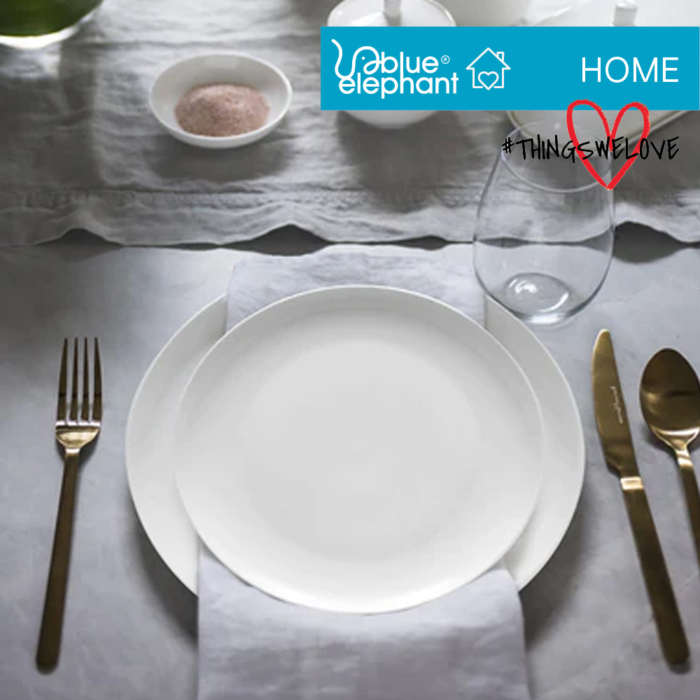 Fine Porcelain Bone China Coupe White Dinner Plate (27cm) and Side ...