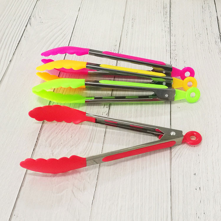 PP Food Clips Kitchen Cooking Salad Serving BBQ Tongs Stainless Steel ...