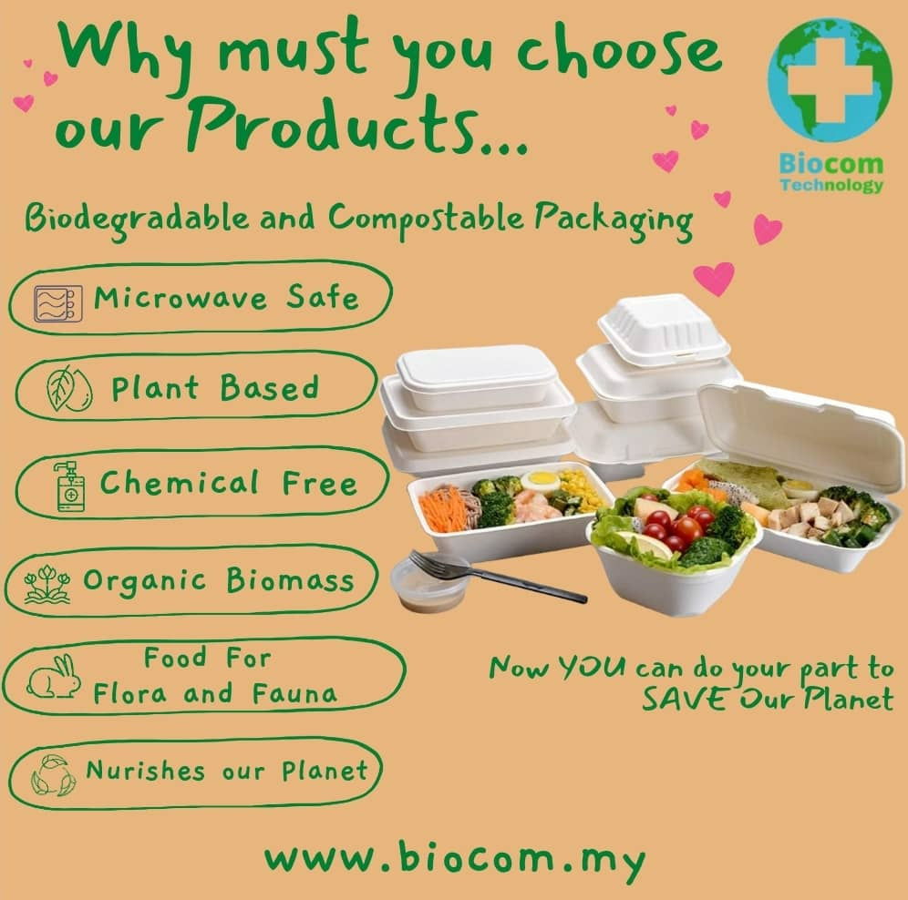 50pcs 2BC1LB600 Biodegradable and Compostable Bagasse Sugarcane Bio ...