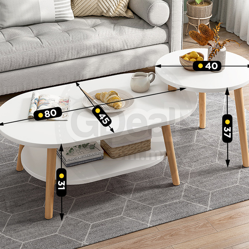GDeal Small Coffee Table Simple Modern Creative Mini Round Table Coffee ...
