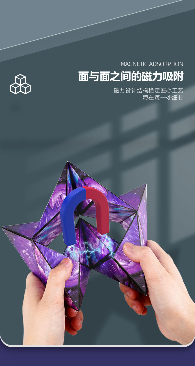 Three-Dimensional Magic Cube Deformation Changeable Kid Educational ...