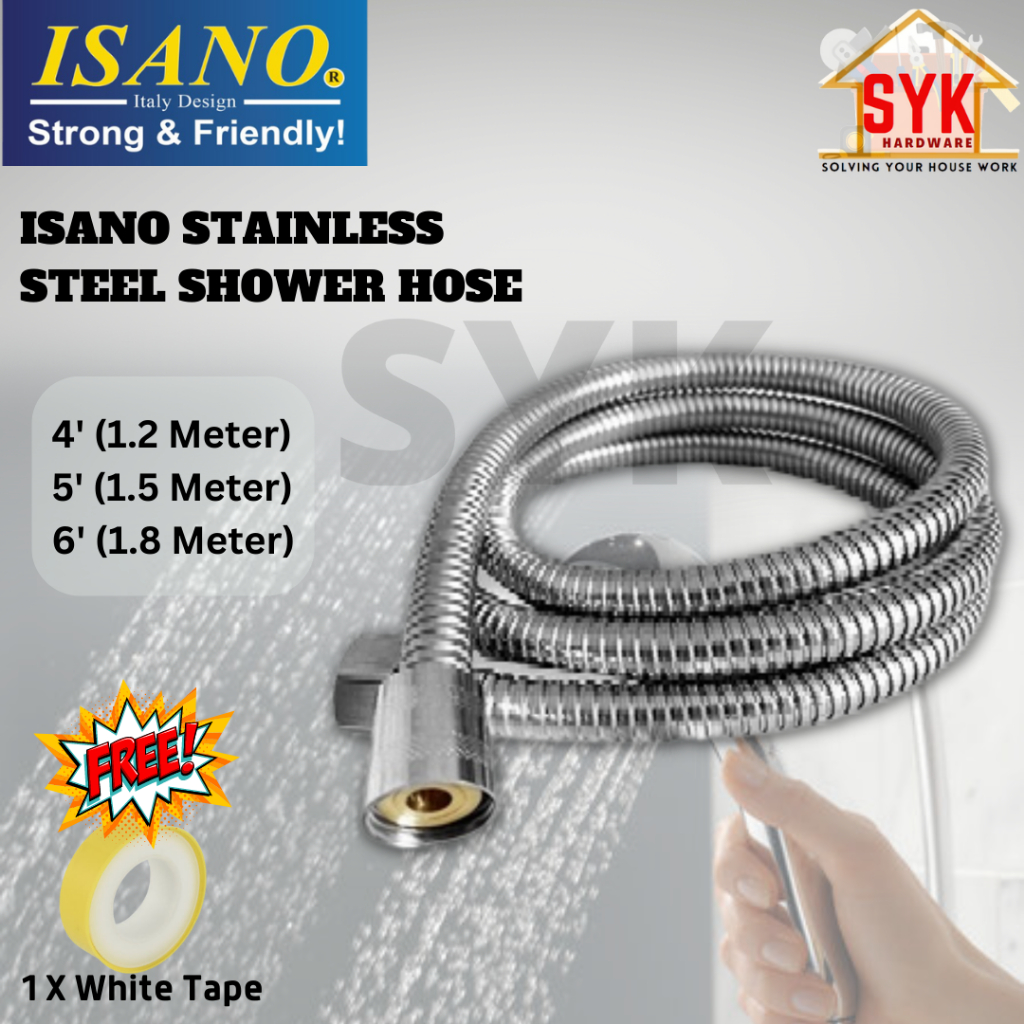 SYK Isano Stainless Steel Shower Hose Flexible Hose Bathroom Bidet Hose ...