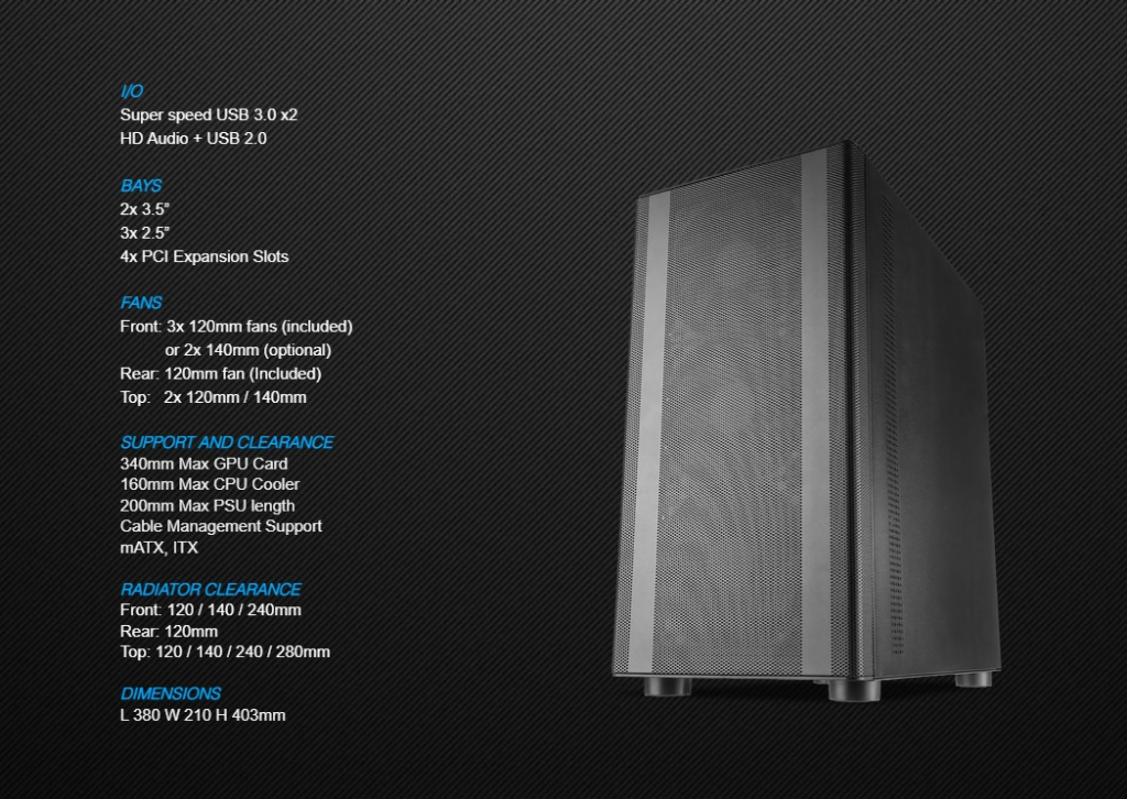 TECWARE FLATLINE / FORGE M OMNI / FORGE M2 - TEMPERED GLASS CHASIS PC ...