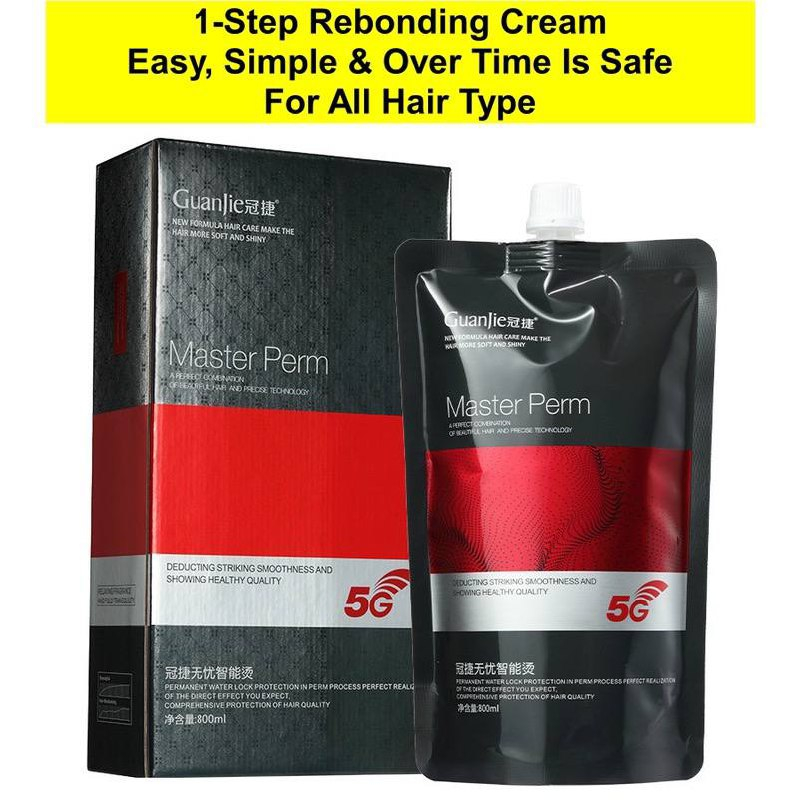 GUANJIE ONE STEP Rebonding Cream Straightening Hair Relaxing Treatment ...