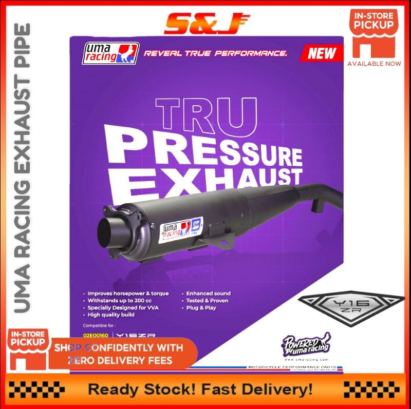 UMA RACING Y16ZR Y16 TRU PRESSURE EXHAUST PIPE RACING EXHAUST PIPE 32MM ...