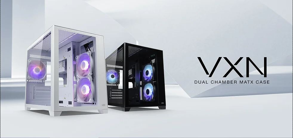 Tecware VXN V2 & VXN EVO TG ARGB Tempered Glass Compact Dual Chamber ...