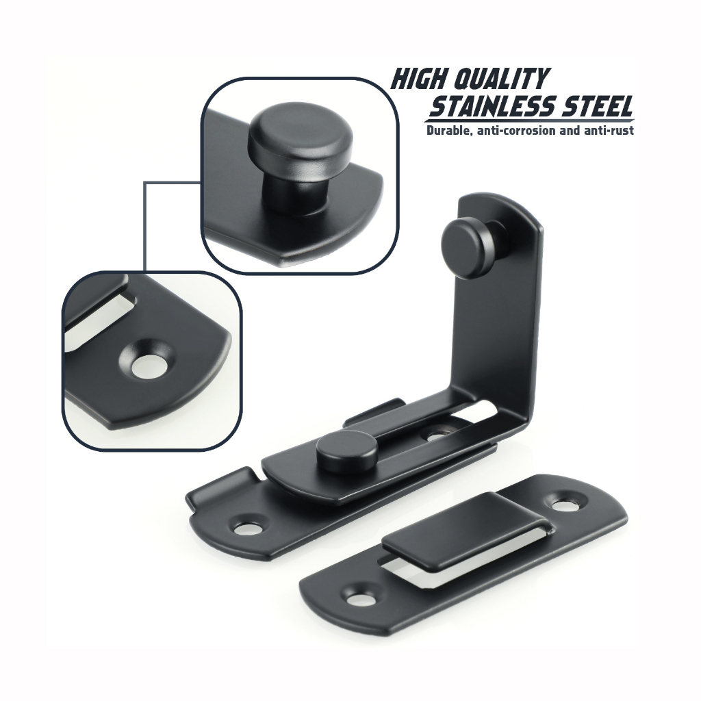 Armor Stainless Steel Swing Bolt ADB-010 Matt Black Swing Bolt Door ...