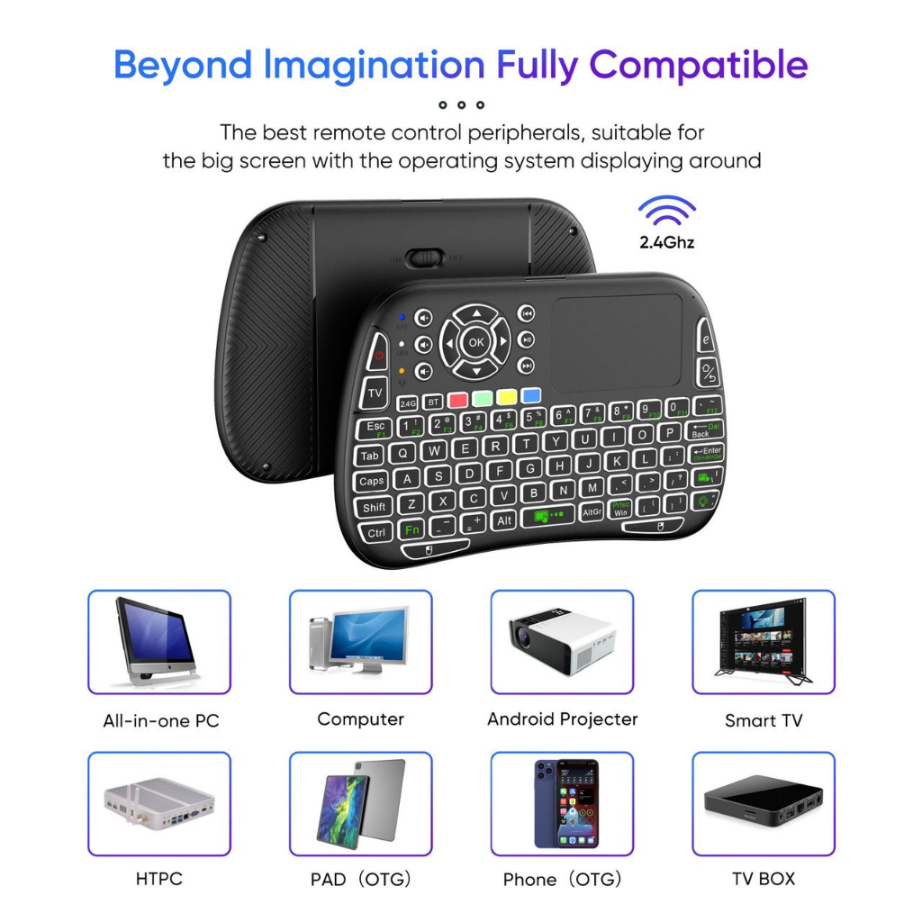 Keyboard i8/M9 Mini Keyboard Mouse 2.4Ghz Wireless Touchpad Keyboard ...