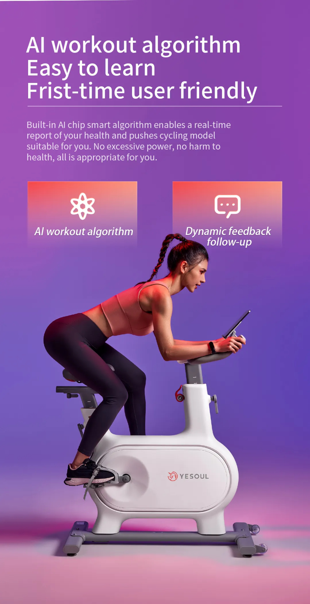 (LIMITED FREE GIT) Xiaomi Yesoul Spinning Bike M2 Smart Exercise Bike Magnetic Bike Indoor ...