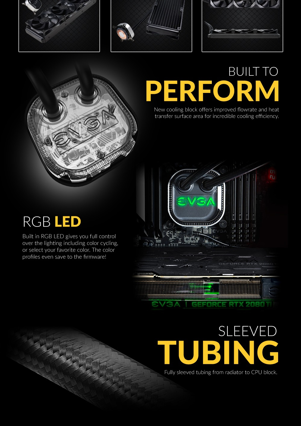EVGA CLC 240/CLC280/CLC360 240mm/280mm/360mm RGB AIO Liquid Cooler ...