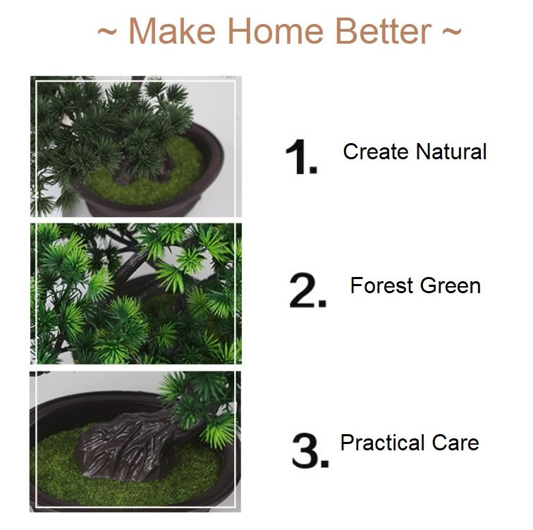 OSUKI Bonsai Tree Artificial Potted Plant (31 x 23cm) - S Model | Pokok ...