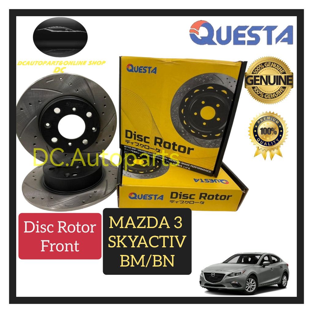 QUESTA MAZDA 3 2.0 BM BN CX-3 CX3 SKYACTIV SPORT BRAKE DISC ROTOR ...
