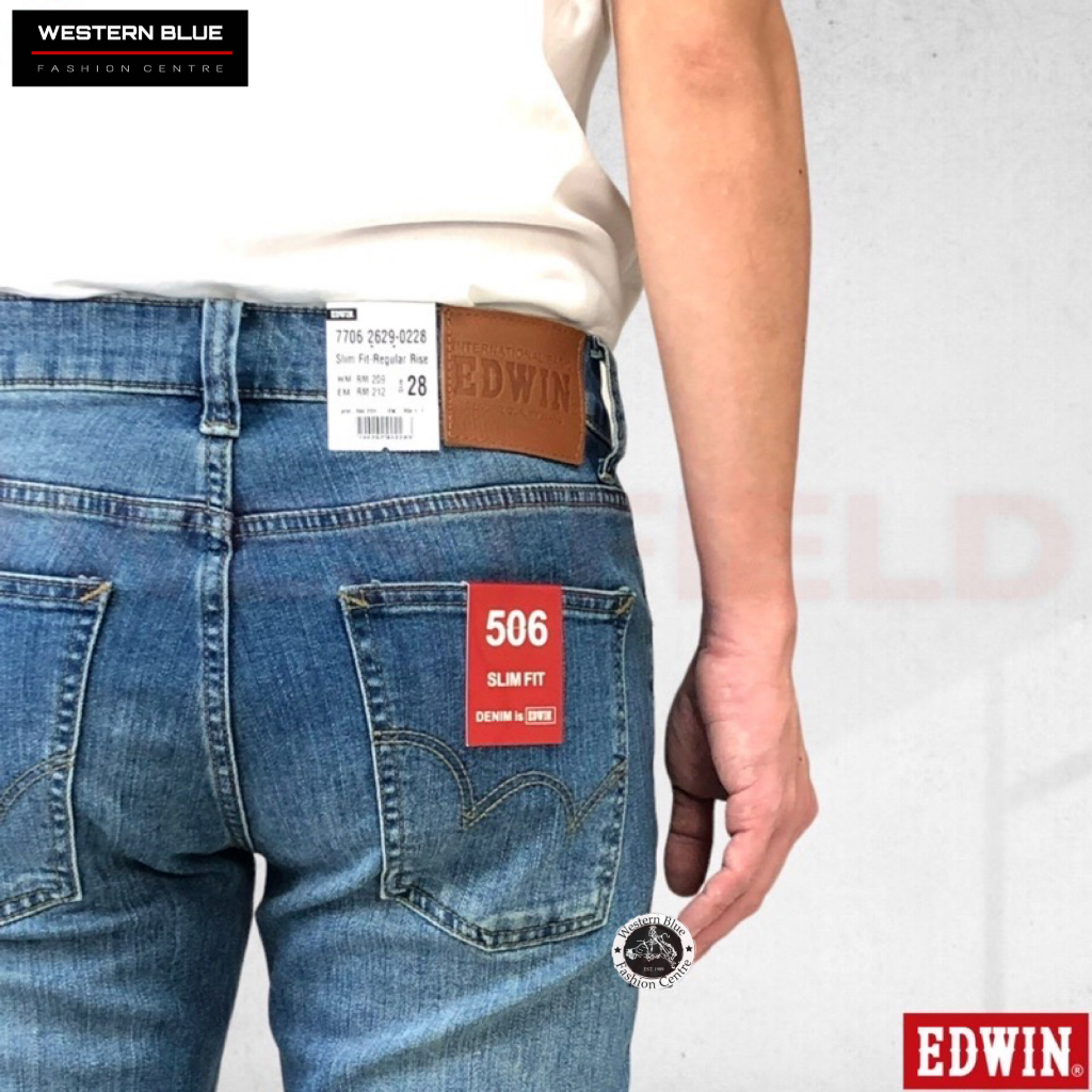 EDWIN 506 MEN'S SLIM FIT JEANS ( 7706 2629 ) | Shopee Malaysia